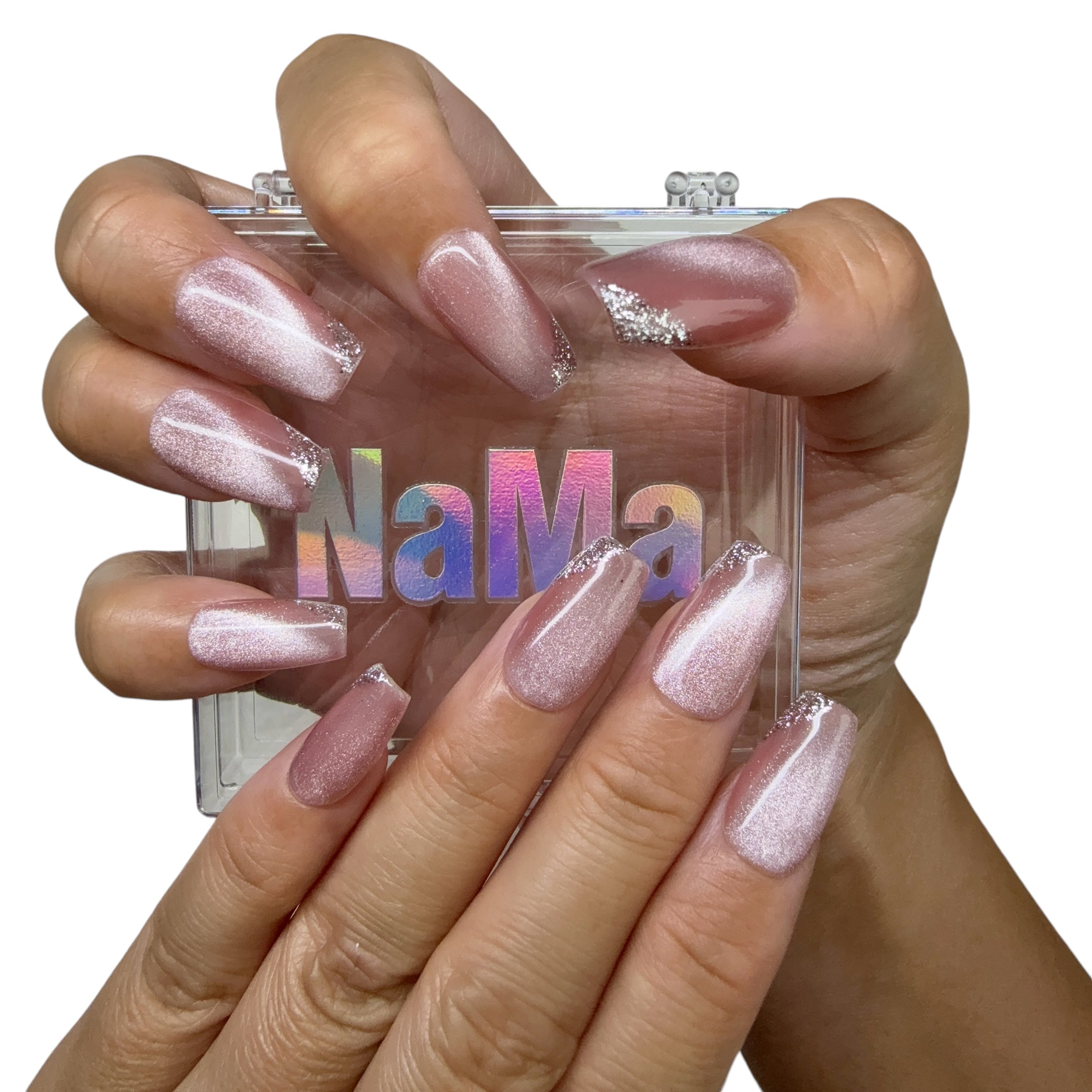 Galaxy Glow Press-On Nails | Coffin Shape | 20mm – NaMa Nails