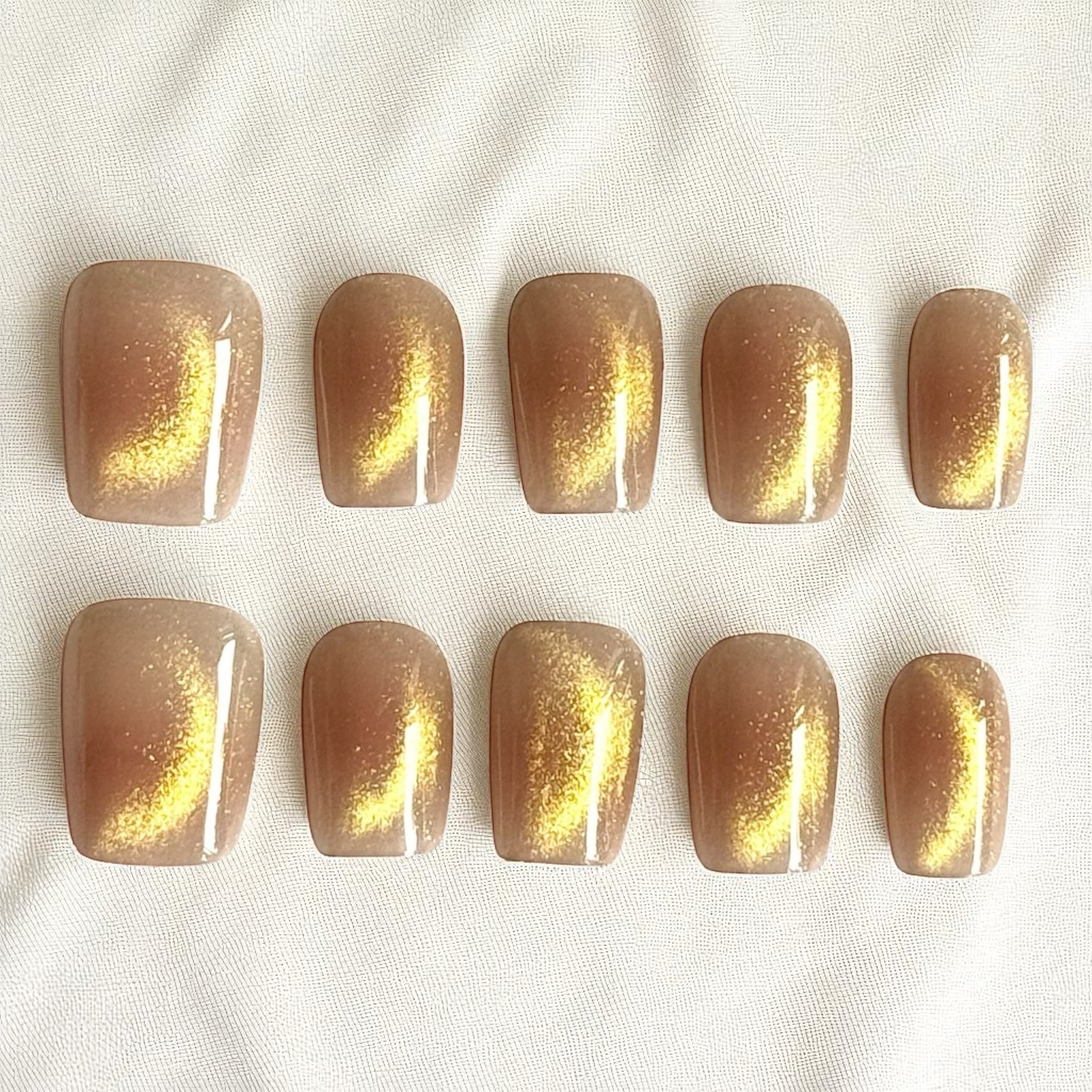 Moon Light Extra Short Coffin Press-On Nails | Thumb 17mm – NaMa Nails